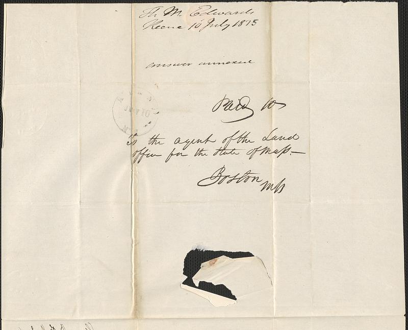Thomas M. Edwards to George Coffin, 10 July 1835 - Digital Commonwealth