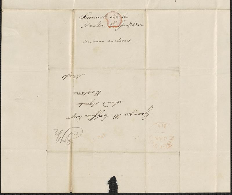 Samuel Cook to George Coffin, 22 January 1842 - Digital Commonwealth