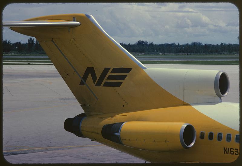 Tail of Northeast Airlines Boeing 727 - Digital Commonwealth