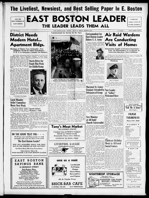 East Boston Leader, March 06, 1942 - Digital Commonwealth