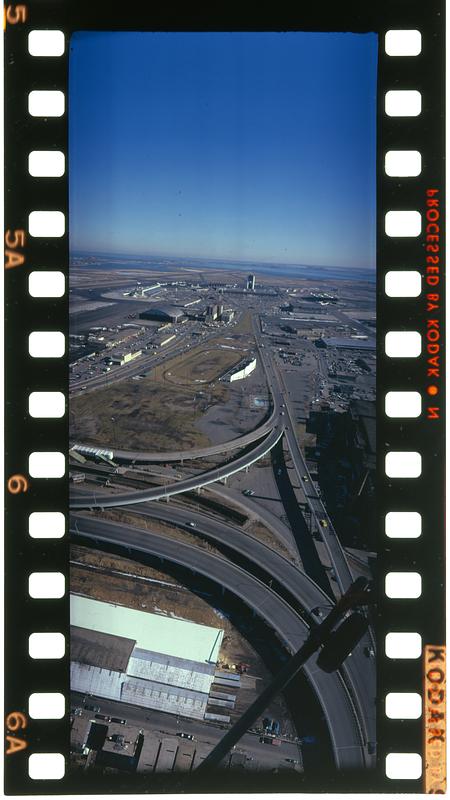 Logan Airport highway access aerial shot, Boston - Digital Commonwealth