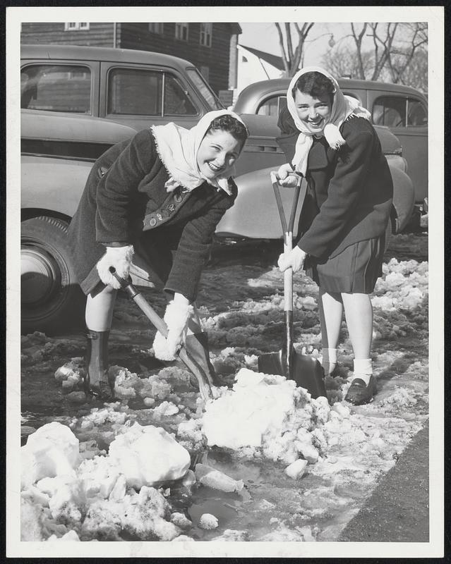 Slush Fun--A warm sun yesterday reduced curbstone snowpiles to slushy ...