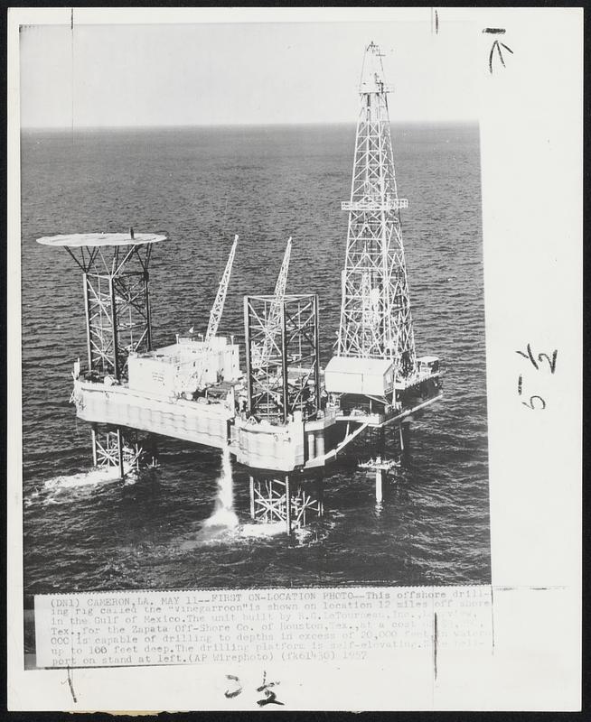 First On-Location Photo--This offshore drilling rig called the ...