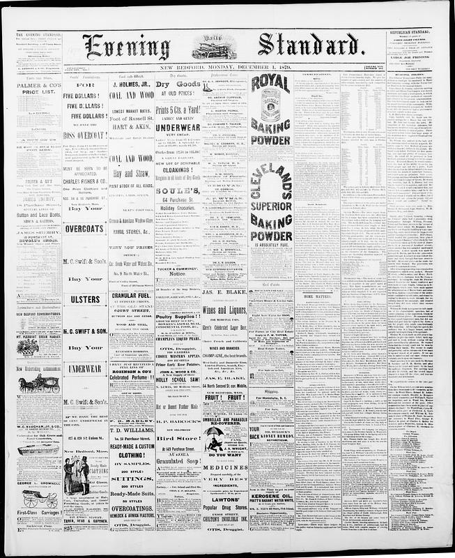 Evening Standard. December 01, 1879 - Digital Commonwealth
