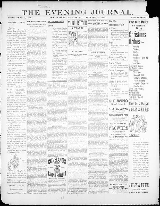 The Evening Journal. December 23, 1892 - Digital Commonwealth