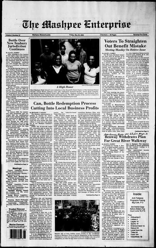 The Mashpee Enterprise. May 30, 2003 - Digital Commonwealth