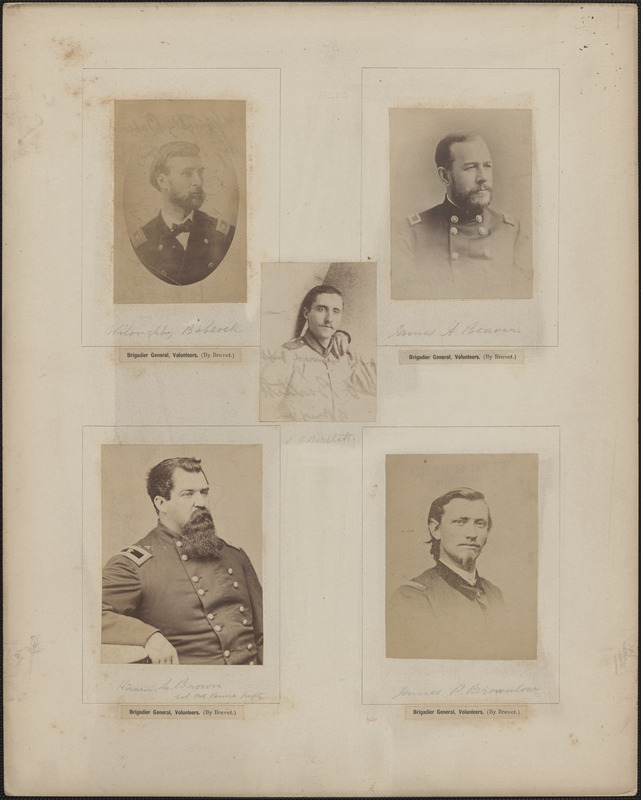 Five portraits: Wiloughby Babcock, James A. Beaver, C. J. Bartlett ...