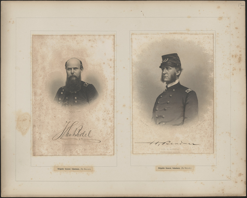 Two portraits: John Bedel, H. Berdan - Digital Commonwealth