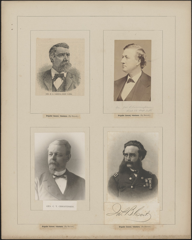 Four portraits: E.A. Carman, James A. Cunningham, C.T. Christensen ...