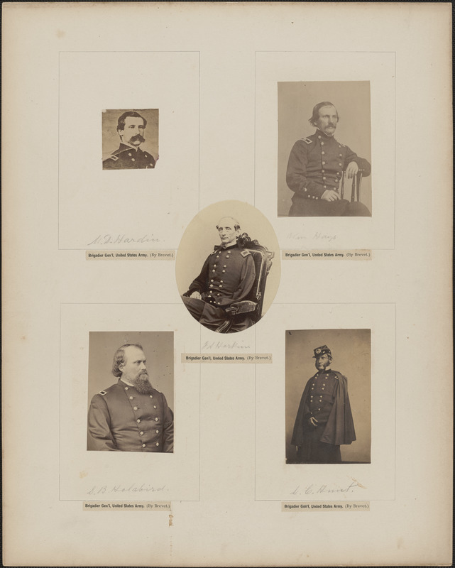 Five portraits: M. D. Hardin, William Hayes, L. C. Hunt, S. B. Holabird ...