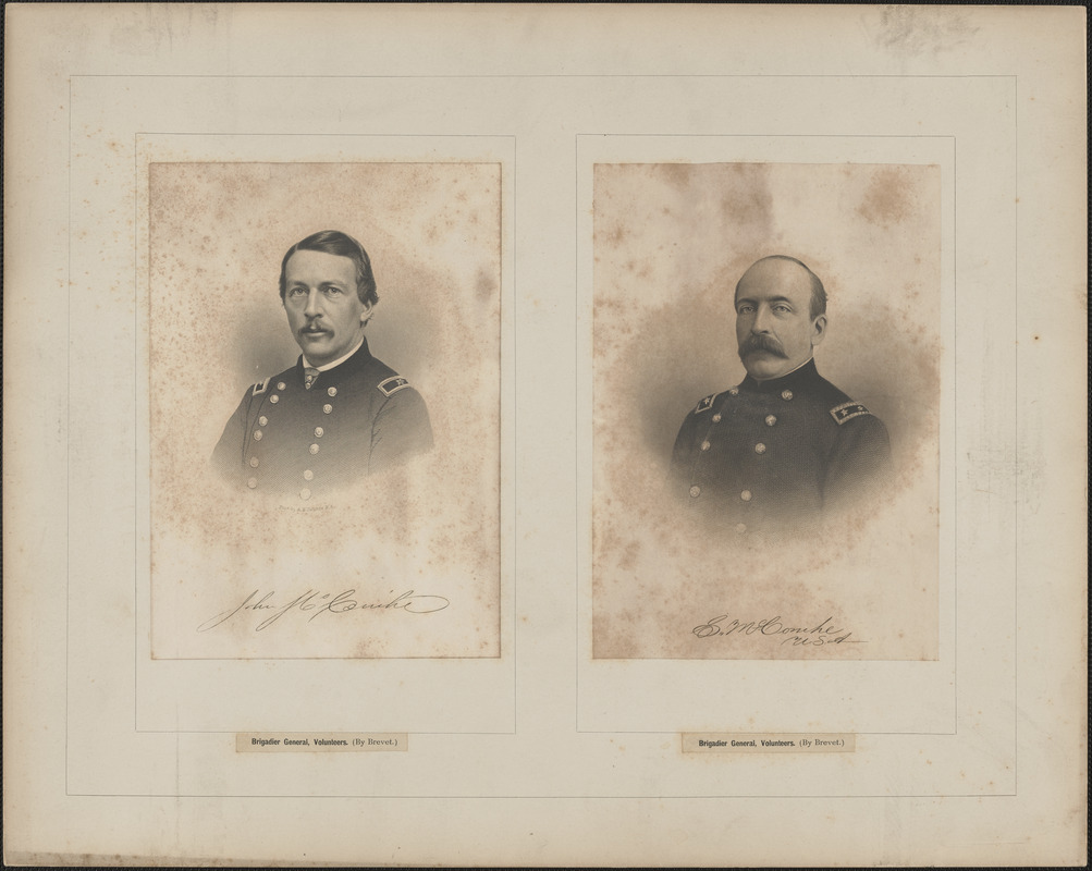 Two portraits: John McConihe, S. McConihe - Digital Commonwealth