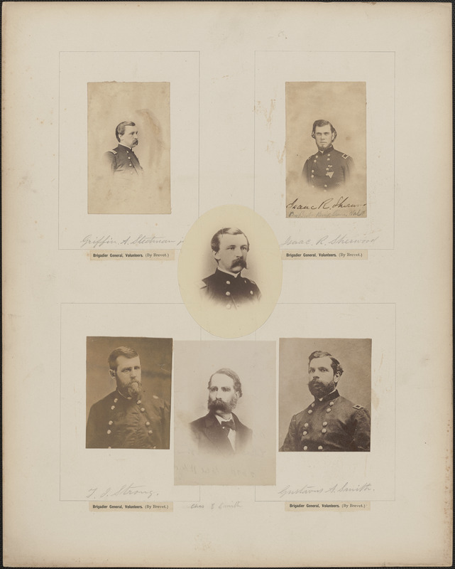 Six portraits: [two of] Griffin A. Stedman Jr., Isaac R. Sherwood, T. J ...