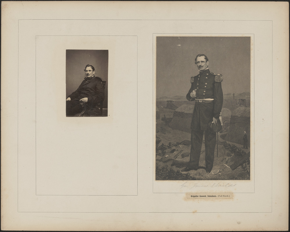 Two portraits: [two of] James Shields - Digital Commonwealth