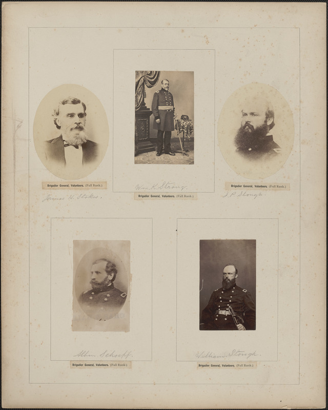 Five portraits: James H. Stokes, William K. Strong, J. P. Slough ...