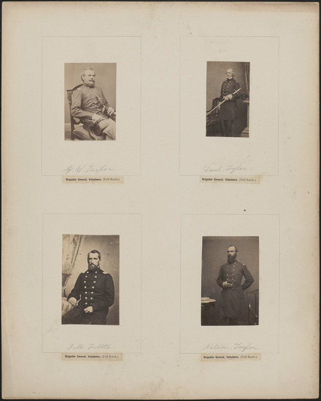 Four portraits: G. W. Taylor, Daniel Tyler, J. M. Tuttle, Nelson Taylor ...
