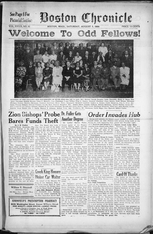 Boston Chronicle. August 07, 1954 - Digital Commonwealth