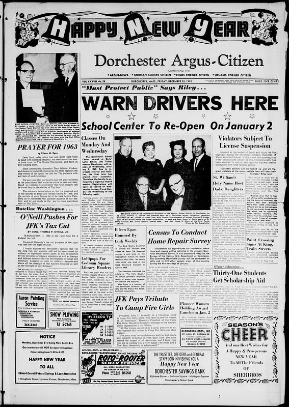 Dorchester Argus-Citizen. December 28, 1962 - Digital Commonwealth