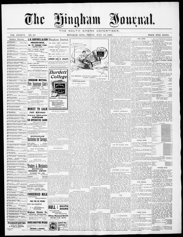 Hingham Journal. July 19, 1895 - Digital Commonwealth