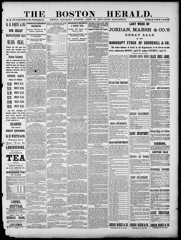 The Boston Herald. April 20, 1878 - Digital Commonwealth