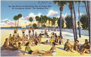 The spa beach and recreation pier on Tampa Bay St. Petersburg, Florida ...