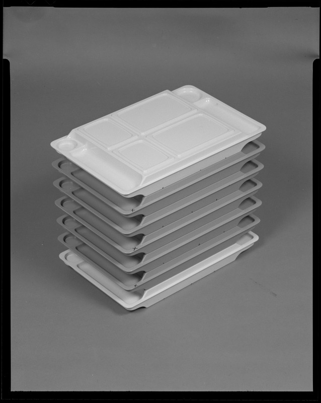 Food lab, Aladdin trays, 5 trays & cover & bottom - Digital Commonwealth