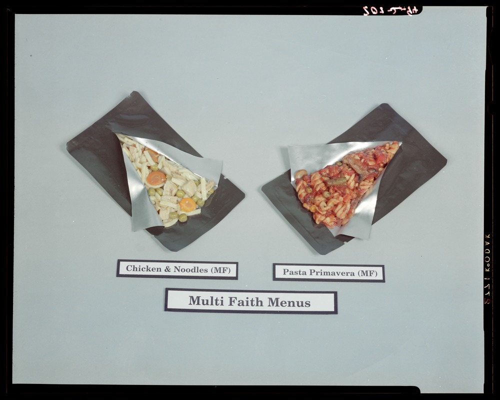 Multi faith menus, chicken & noodles (MF), pasta primavera (MF ...