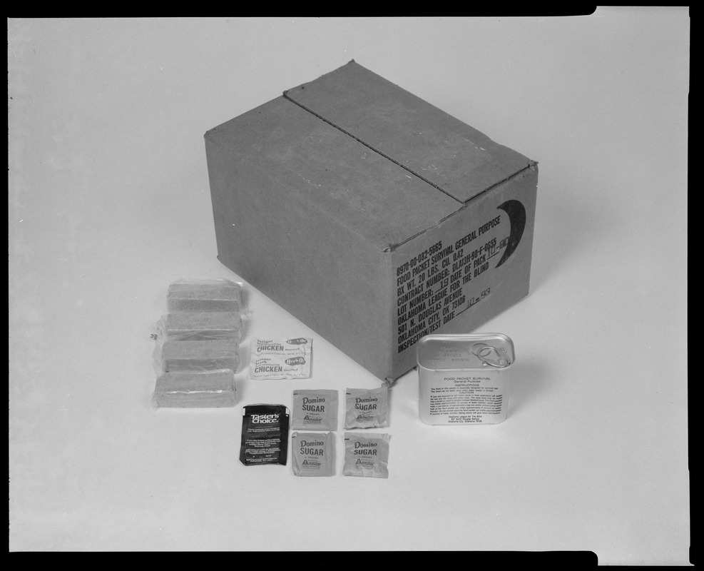 Food lab, food packet, survival, general purpose - Digital Commonwealth