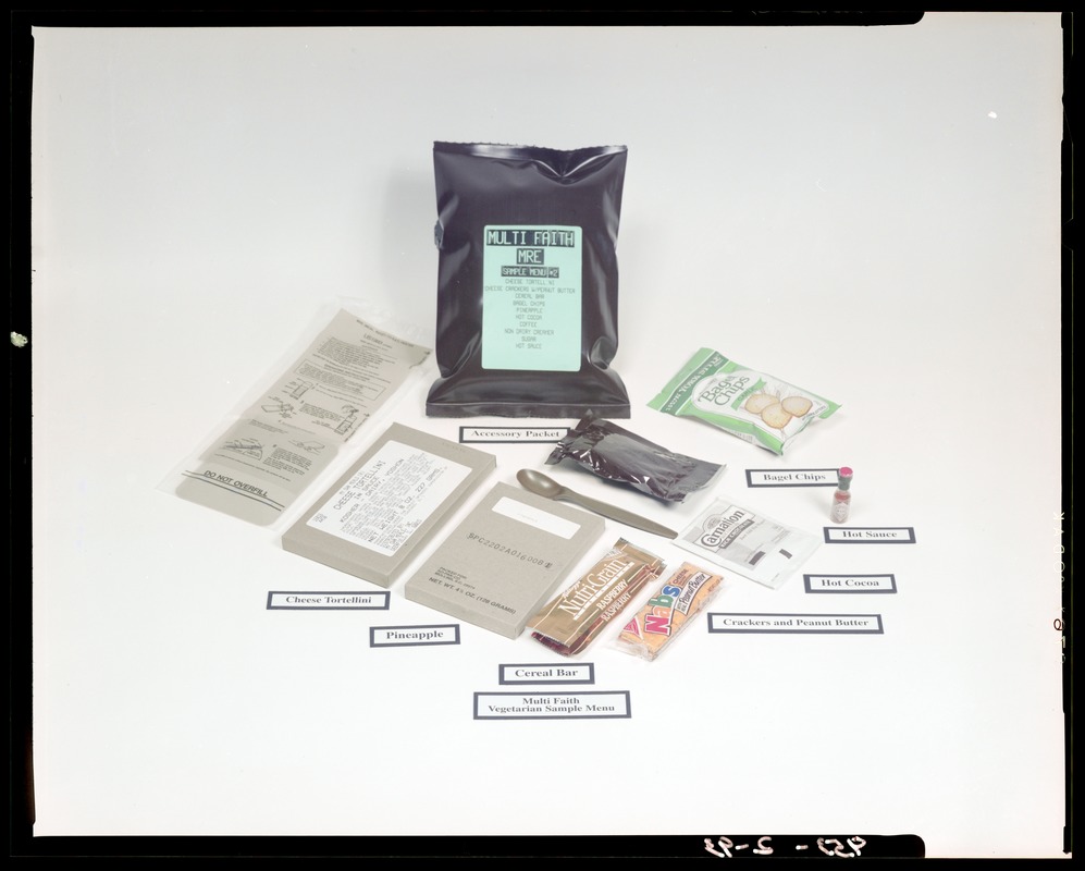 Food lab, multi faith vegerterian mene - Digital Commonwealth