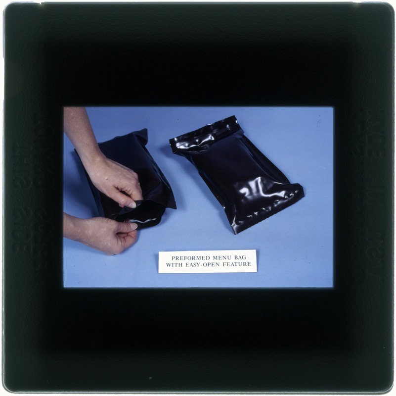 Preformed menu bag with easy-open feature - Digital Commonwealth