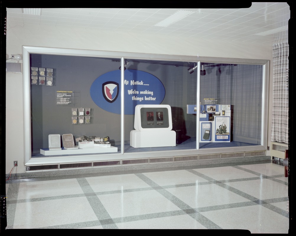 Lobby window display - food lab - Digital Commonwealth