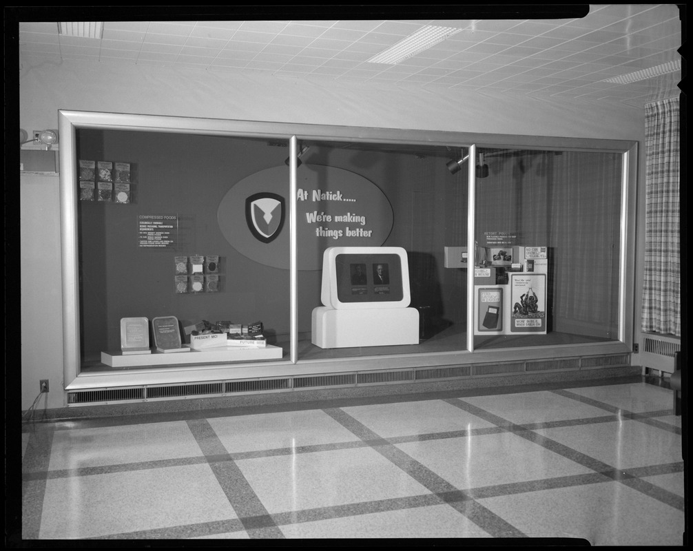 Lobby window display - food lab - Digital Commonwealth