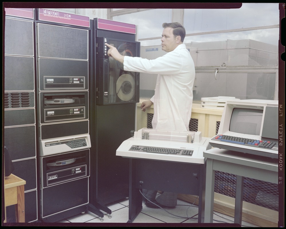 Dr. Allen & computer, FSL - Digital Commonwealth