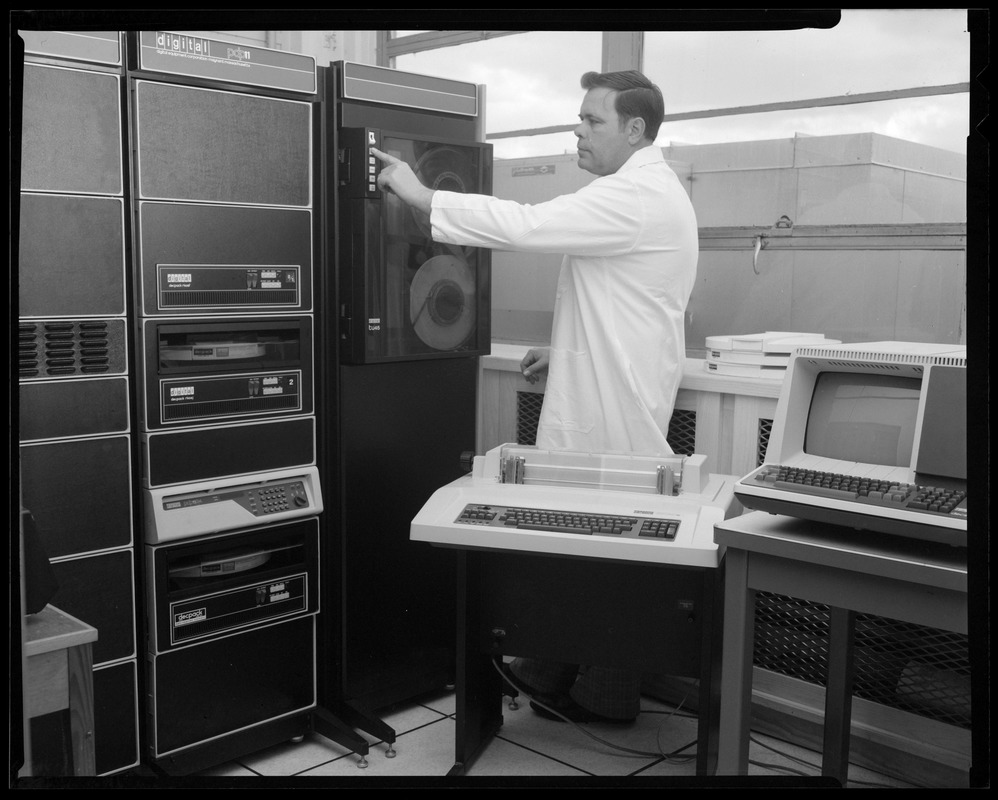 Dr. Allen & computer, FSL - Digital Commonwealth