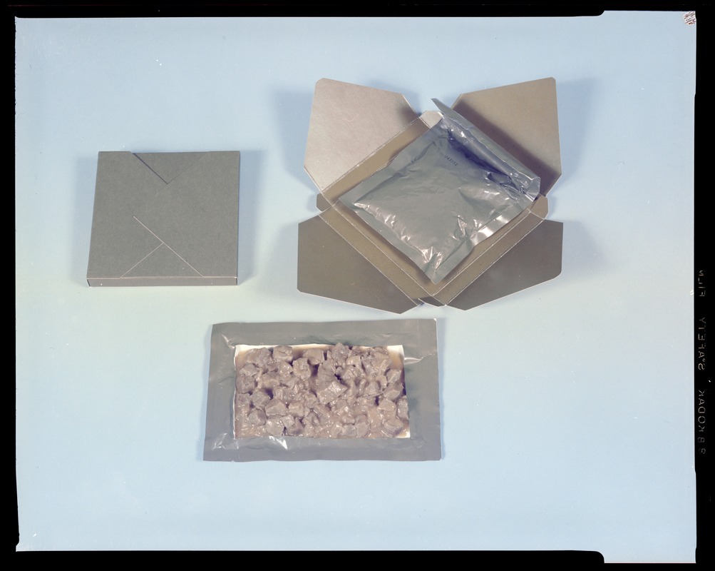 Retort pouch, diced beef w/o sign - Digital Commonwealth