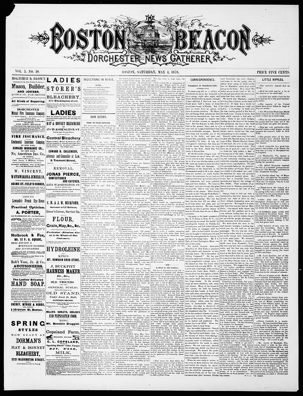 The Boston Beacon and Dorchester News Gatherer. May 04, 1878 - Digital ...