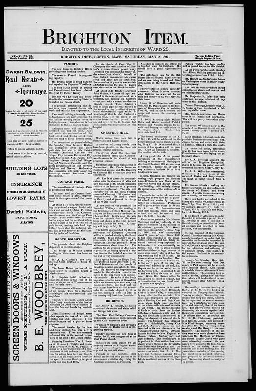The Brighton Item, May 09, 1891 - Digital Commonwealth