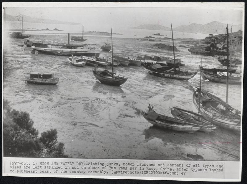 High and Fairly Dry--Fishing junks, motor launches and sampans of all ...