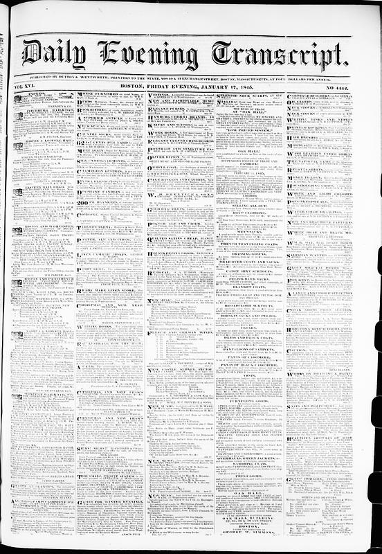 Daily Evening Transcript - Digital Commonwealth