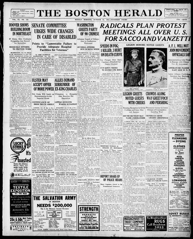 Boston Herald. October 31, 1921 - Digital Commonwealth