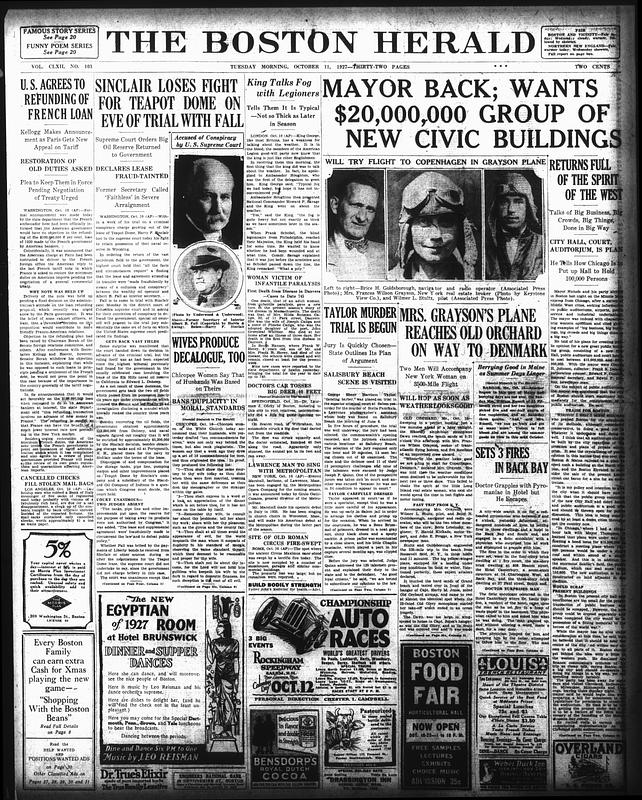 Boston Herald. October 11, 1927 - Digital Commonwealth