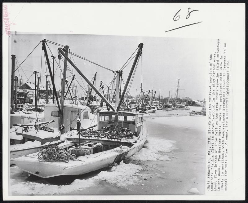 No Fishing Today--A portion of the Annapolis fishing fleet is shown ...