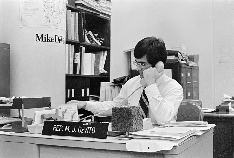 State Rep. Mike DeVito in his office - Digital Commonwealth