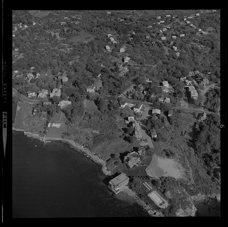 Aerial of Plum Island center erosion or Gloucester harbor - Digital Commonwealth