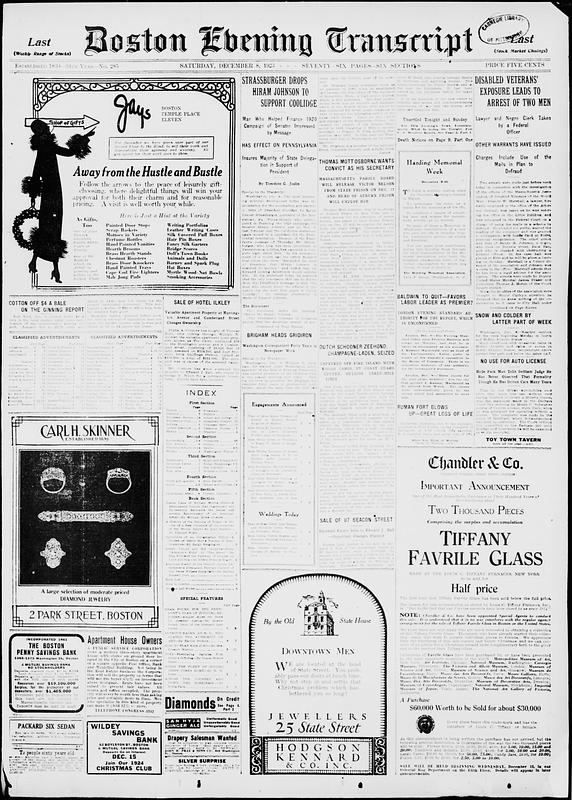 Boston Evening Transcript. December 08, 1923 - Digital Commonwealth