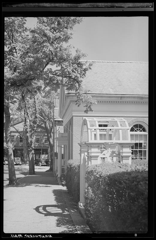Sidewalk scene, Nantucket - Digital Commonwealth