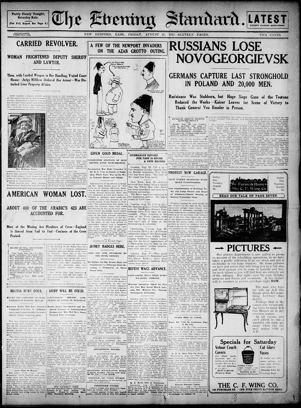 Evening Standard. August 20, 1915 - Digital Commonwealth