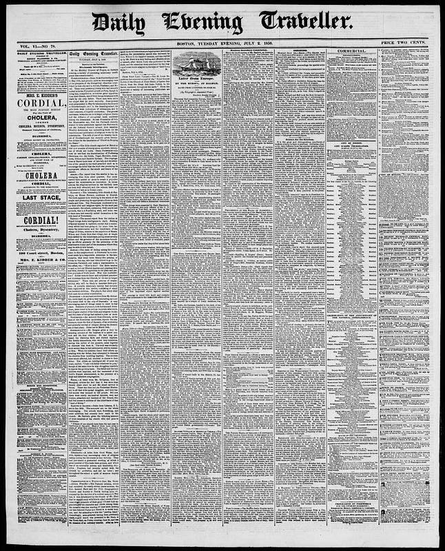 Daily Evening Traveller. July 02, 1850 - Digital Commonwealth