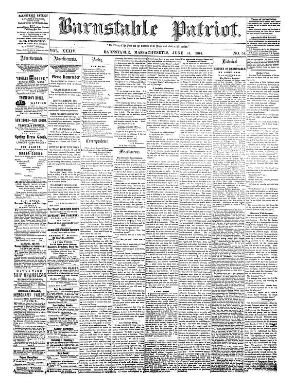 Barnstable Patriot. June 14, 1864 - Digital Commonwealth