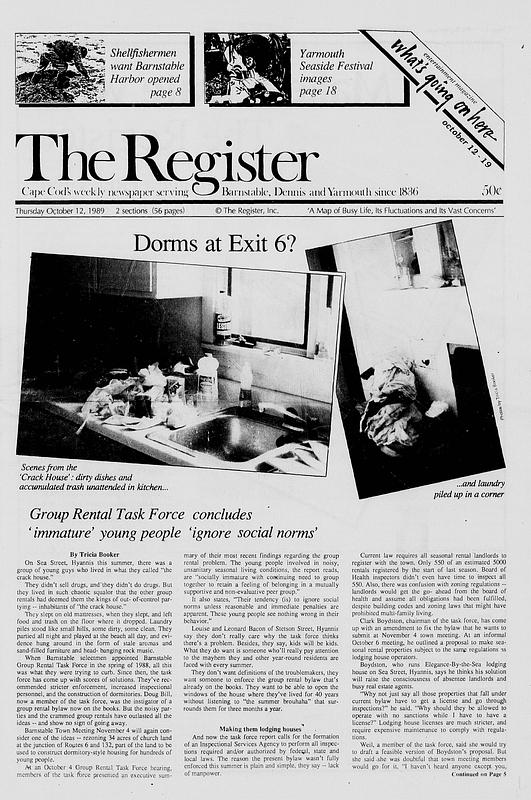 The Register. October 12, 1989 - Digital Commonwealth