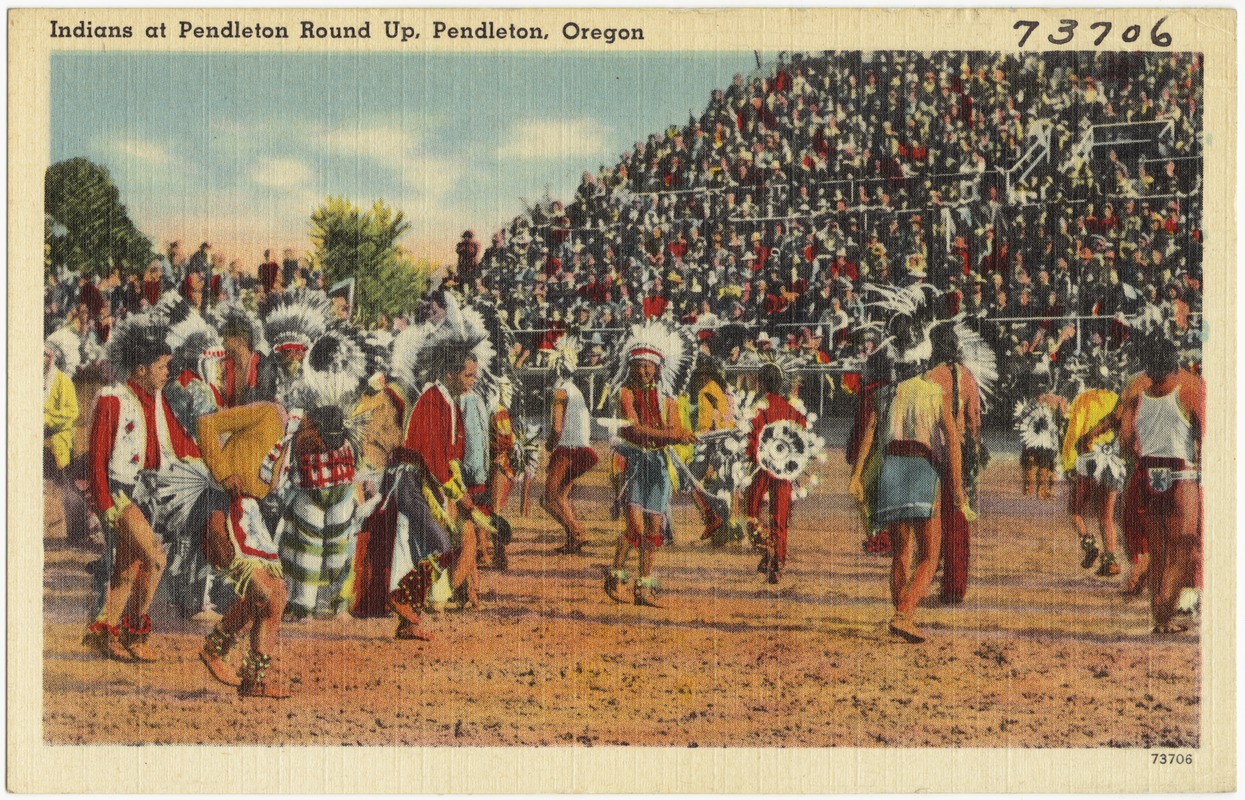 Indians at Pendleton Round Up, Pendleton, Oregon - Digital Commonwealth